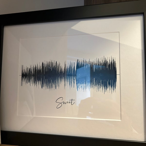 Sound Wave Art Custom Soundwave Art Print First Anniversary Paper Gift ...