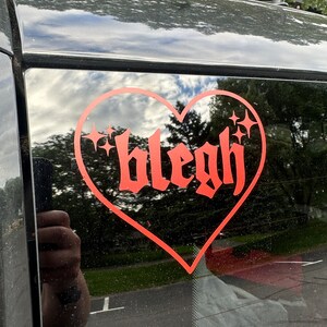 BLEGH Heart Decal - Etsy