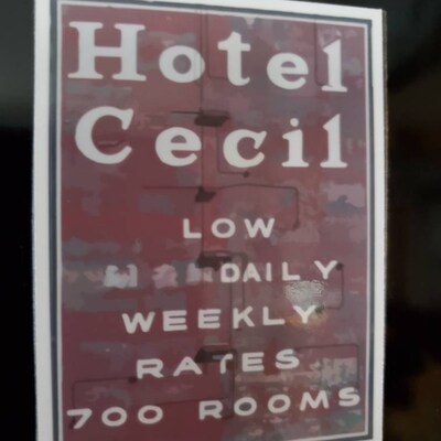 Cecil Hotel Sticker Downtown Los Angeles Landmark Sign Distressed Style ...