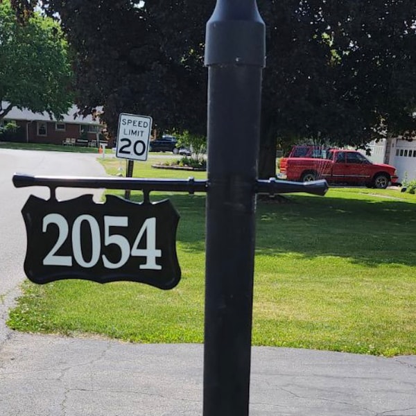 Light Pole Ladder Rest Number Signs - Lamp Post Address Plaque ...