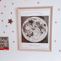 Vintage Moon Print Decor Moon Phases Print Astronomy Poster - Etsy