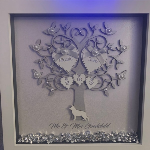 Silver Wedding Anniversary Gift - 25th Anniversary Gift, Personalised ...