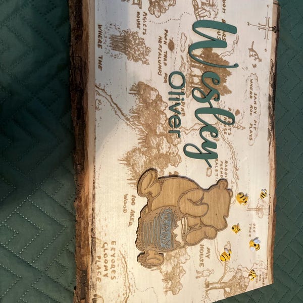 Winnie the Pooh Personalized Name Sign - Etsy