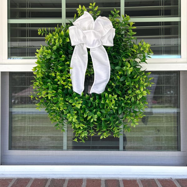 Natural Burlap Handmade Wired Bow - Choose Size - Fall Bow - Autumn Bow ...