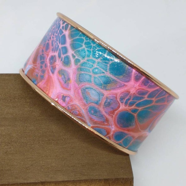 Wide Leather Inlay Cuff Bracelet – Customizable Channel Blank 30mm - Etsy