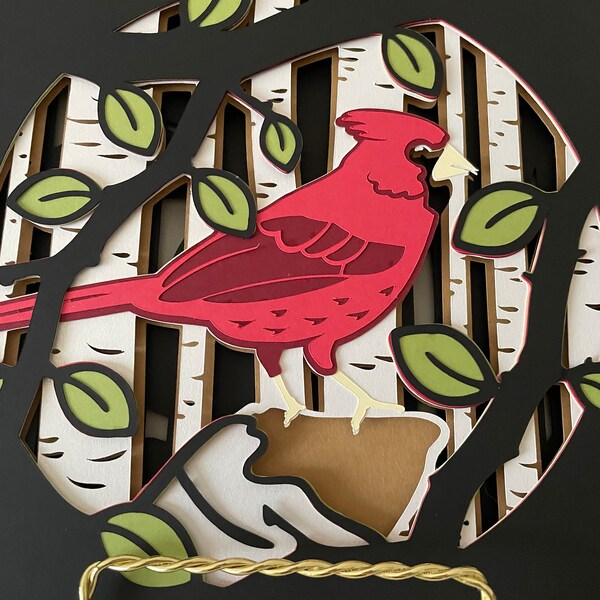 3D CARDINAL SVG - Layered Cardstock SVG - Memorial Svg - for Cricut ...