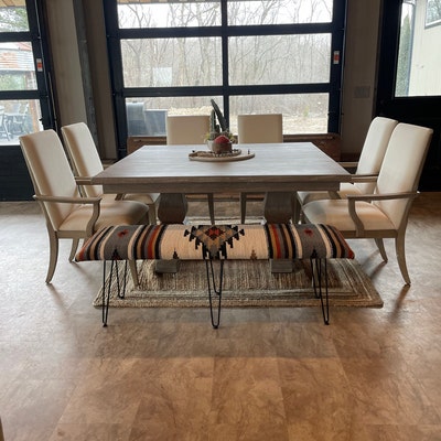 Small Tan and Teal Aztec Rug, Tribal Rug, Southwestern Rug, Kilim, Boho ...