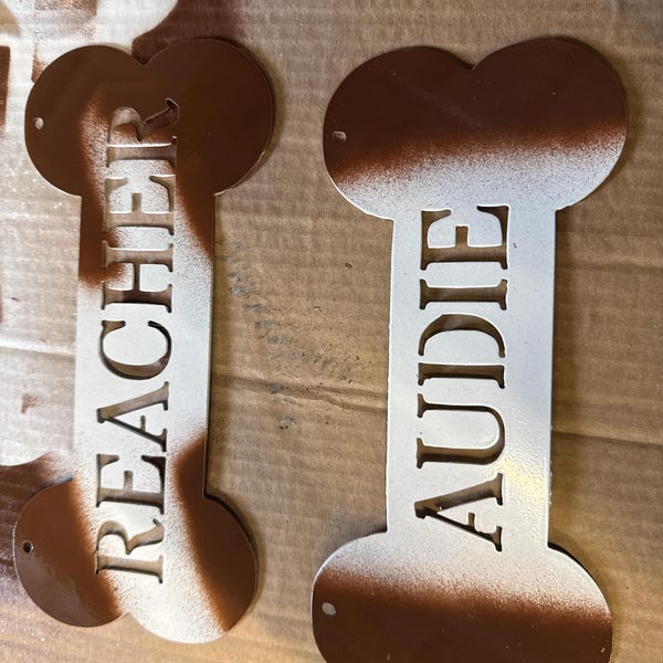 Dog Bone Sign With Name, Dog Bone Name Plate, Custom Sign - Etsy