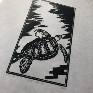 The Magician Linoleum Block Print. Stalking Tiger Linoprint - Etsy