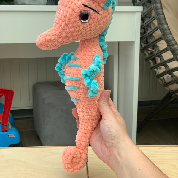Crochet Pattern Seahorse Flip Amigurumi PDF Cute Brown Sea Animal ...