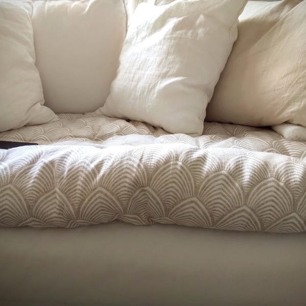 VELVET SOFA TOPPER, Dusty Pink Zippered Couch Pad Cover & Insert in 18 ...
