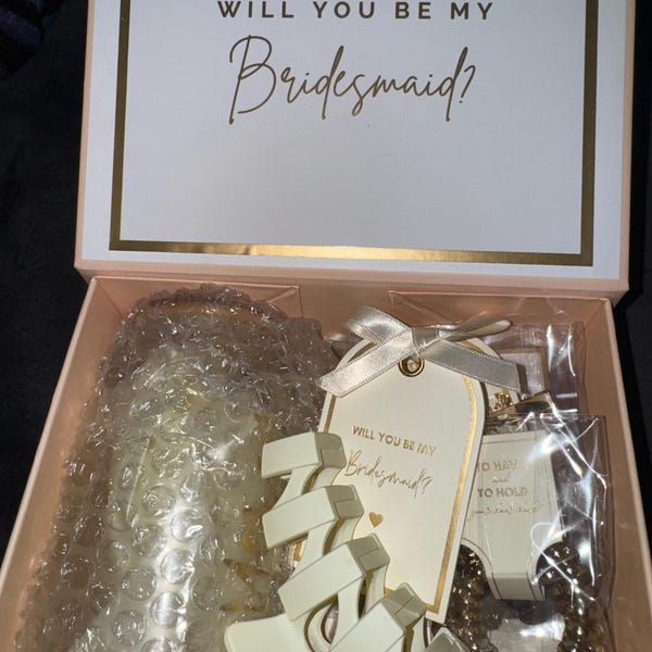Personalized Bridesmaid Proposal Box: Hair Accessories Gift Set - Etsy
