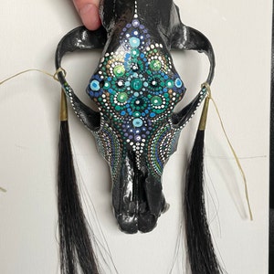 8" Horse Hair Scalp Locks Black or White Native Crafts Tribal Pow Wow ...
