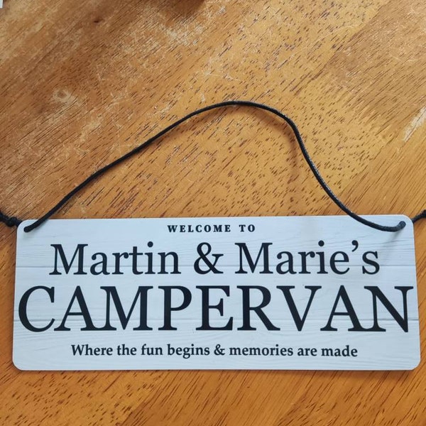 Personalised Hanging Caravan Sign - 20cm X 7.5cm Aluminium Plaque - Etsy UK