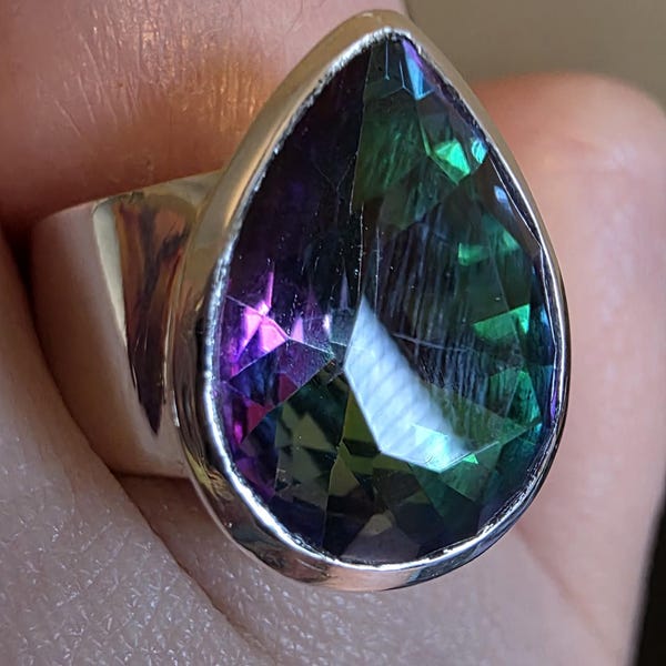 Blue Copper Turquoise Ring, 925 Sterling Silver Ring, Handmade Ring ...