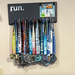 Swimming Medal Holder, Grey or Black With Chrome or Carbon Silver swim ...