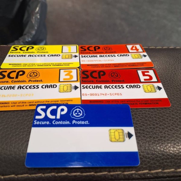 SCP Key Cards Class D Collection 5-card Pack - Etsy