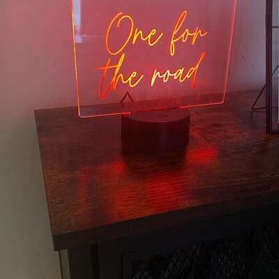 Personalised LED Name Sign. Custom Engraved Light up Name Plaque ...