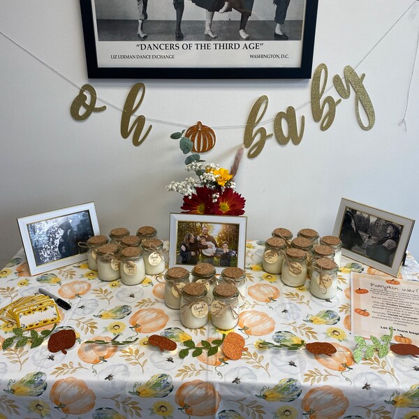 Oh Baby Banner,little Pumpkin, Lil Pumpkin, Fall Baby Shower Banner ...