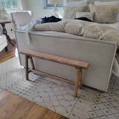 Vintage Inspired Skinny Bench, 24x5.5, Weathered Wood, Rustic Bench ...