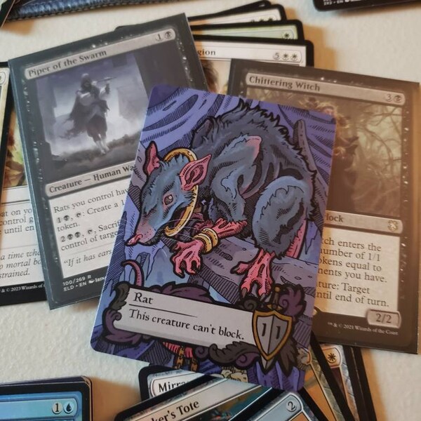 2 Wurm Tokens Custom Altered MTG Magic the Gathering Fantasy Board Game ...