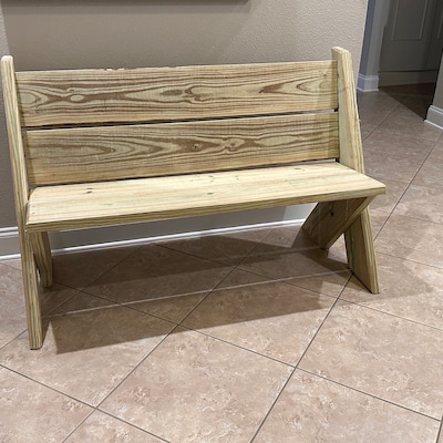 DIY 2x6 Leopold Outdoor Garden Bench Plans DIY Easy Woodworking Project ...