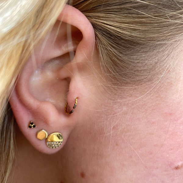 Textured Helix Piercing, Gold Helix Earring, Piercing Helix Cuff ...