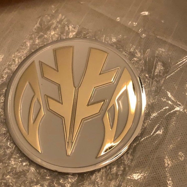 Power Rangers White Tiger Metal Coin Gift White Ranger Thunder Coin ...