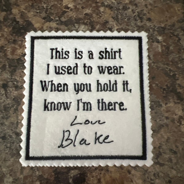 PATCH for Memory Pillow Custom Signature - Etsy