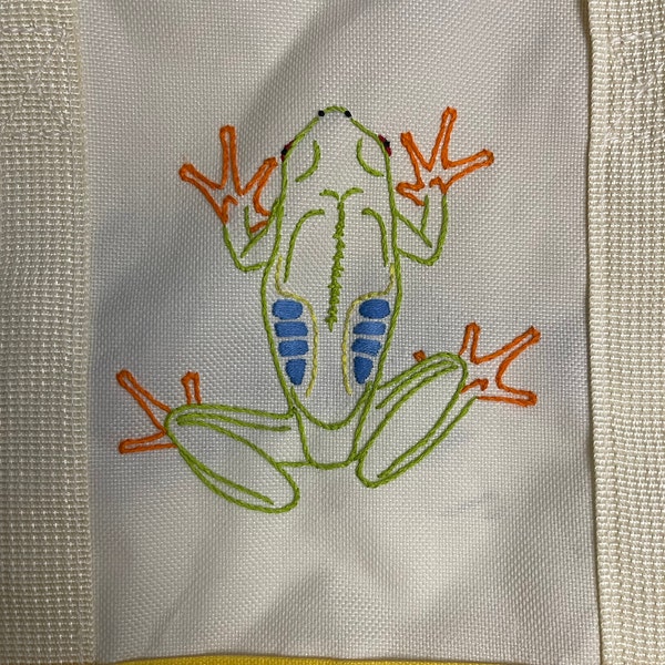 Anatomical Frog Hand Embroidery Pattern in Lifelike Colours From the ...