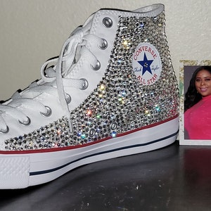 Breast Cancer Awareness Bling Converse - Etsy