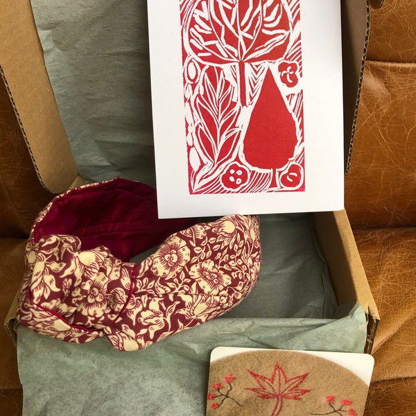 Autumn Tree Linocut Print, Tree Linocut Print, Fall Leaf Print ...