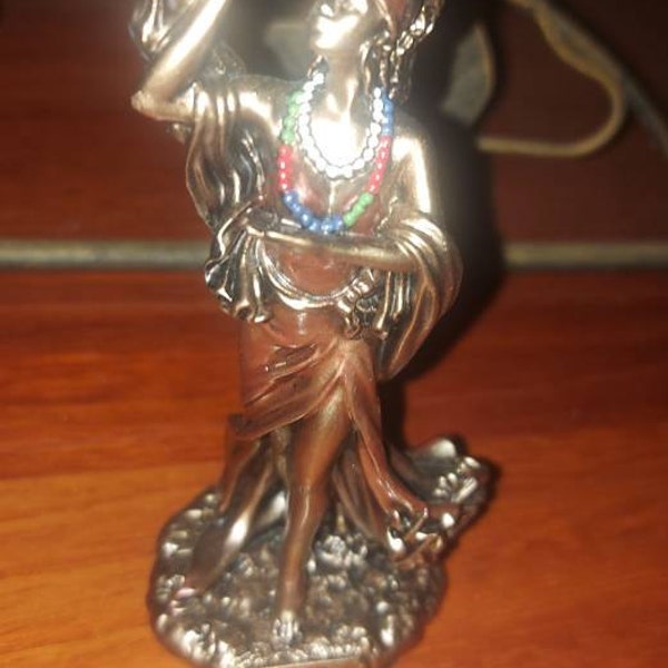Vintage Oya Mini Statue - Small Orisha of Winds, Lightning, Death and ...