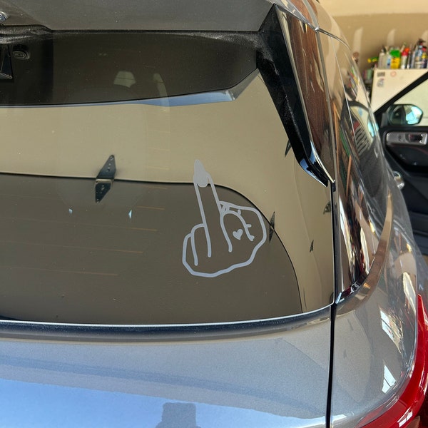 Middle Finger UP | Lady Decal | Window Decal | Vinyl Decal ...