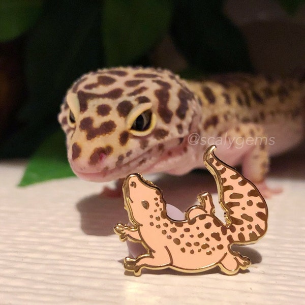 Chibi Leopard Gecko Enamel Pin - Etsy