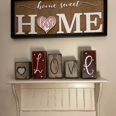 Seasonal Blocks/reversible Signs/word Blocks/4 Sides/made PER Order NOT ...