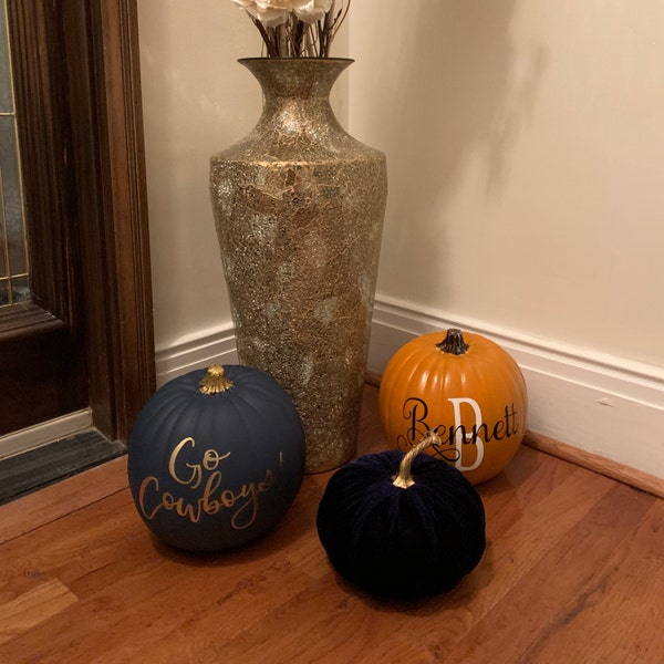 Personalized Pumpkins, Monogrammed Pumpkin, Decorative Pumpkin ...