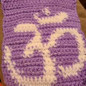 Semicolon Washcloth Crochet Pattern, Single Crochet SC Graph ...