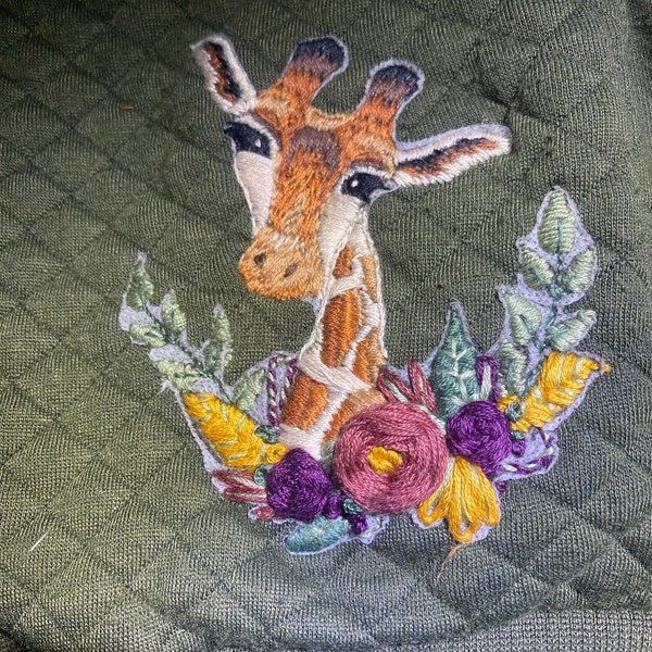 Giraffe Beginner Hand Embroidery Pattern, DIY Animal Hoop Art - Etsy