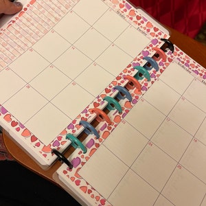 Editable Skinny Mini Bright Rainbow Undated, Horizontal Weekly Planner ...