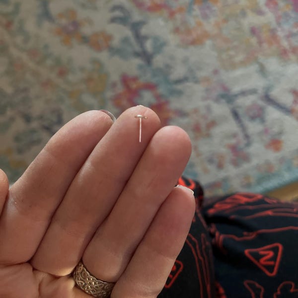 Tiny Lady Bug Nose Stud in Sterling Silver, Ladybug Nose Stud, Ladybug ...