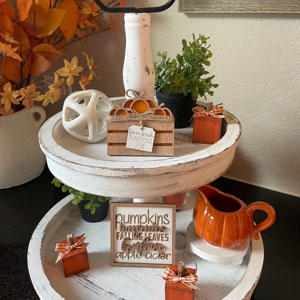 BUNDLE // Classic Fall Tier Tray Decor Bundle // Autumn Tier Tray Decor ...