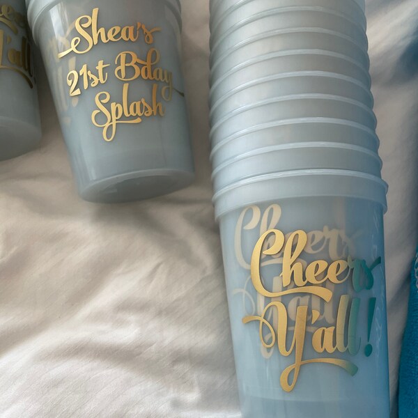 Monogrammed Color Changing Cups, Custom Wedding Favor Cups, Let the ...