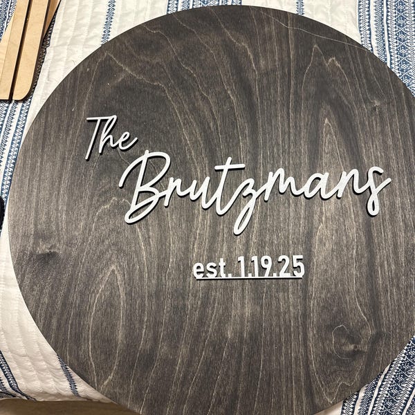 Custom Wooden Wall Name Sign Wood Big Letters Modern Nursery Bedroom ...