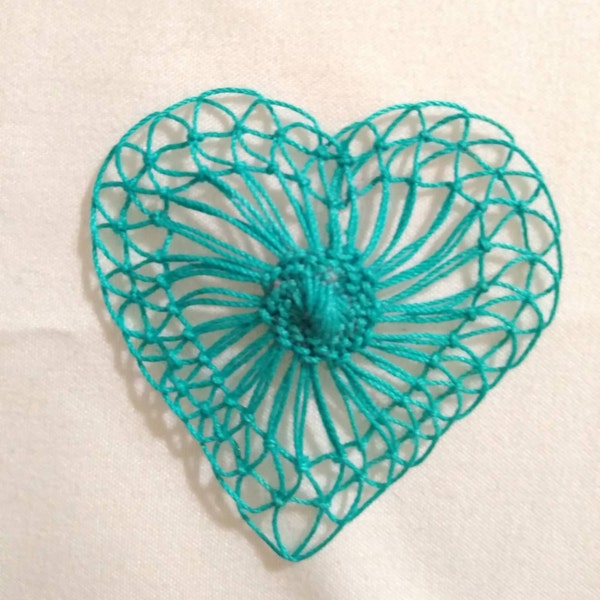 Heart Teneriffe/sol Lace Patterns (8) - Ready to Use - (assorted Colors ...