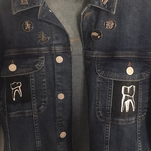 Occult Tooth Patches Wisdom Teeth, Punk Patch, Goth Patch, Pagan ...