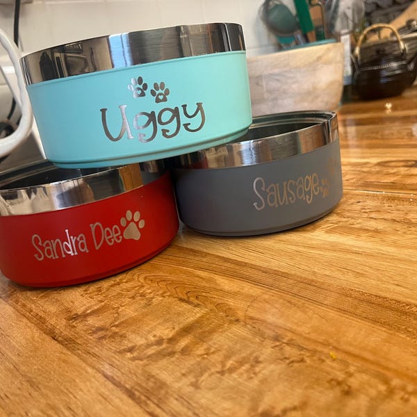 Custom Dog Bowl,personalized Dog Food Bowl With Name,dog Food/water ...
