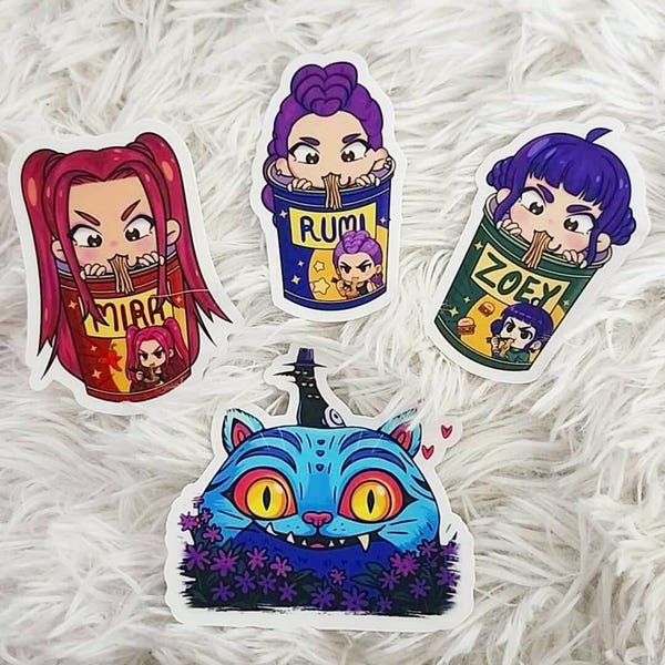 KPOP Demon Hunters Sticker BUNDLE, Kpop Demon Hunters, Huntr/x Sticker ...