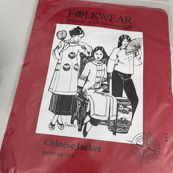 Folkwear Chinese Jacket #114 China Coat Sewing Pattern (pattern Only ...