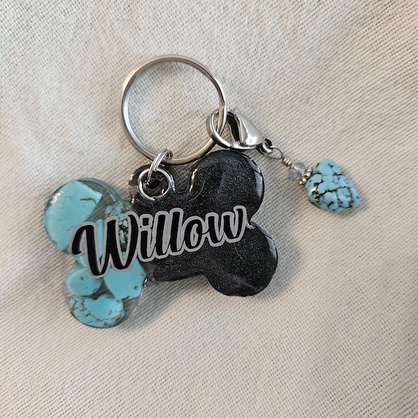 Western Dog Tag, Turquoise Dog Tag, Black Turquoise Pet Tag, Custom ...
